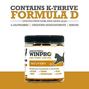 WINPRO Recovery Chews for Dogs, Plasma-Powered for Active Dogs, Immune System Support, and Dog Training Support for Competition and Sport Muscle Recovery and Agility, 60 Count, Made in USA