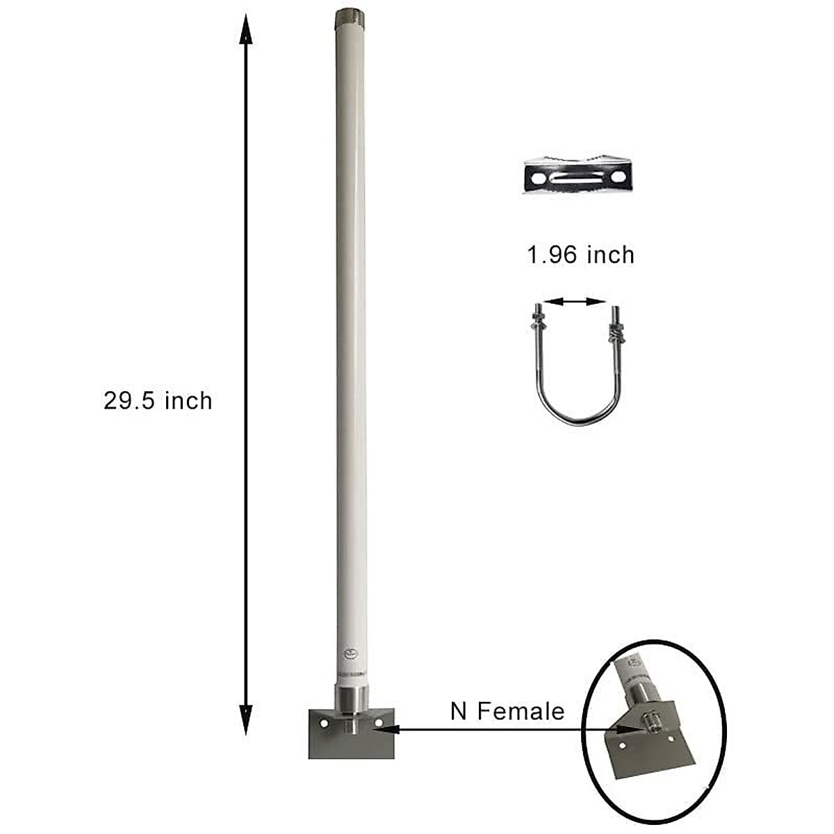 External Outdoor WiFi Antenna Long Range Omni-Directional 2.4G/5.8G 12dBi Antennas for WiFi 6 Extender/WiFi Access Point/WiFi Trail Spypoint Security Camera Antenna/WiFi Routers
