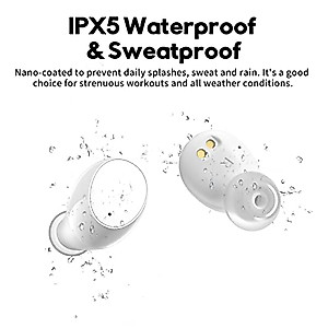 Mini Wireless Earbuds,Bluetooth 5.2 Small Ear Buds with Microphone Waterproof Light-Weight for Kids,Women Headphones with Bass Stereo Sound in Ear Earphones for Sleep,Sports,Workout