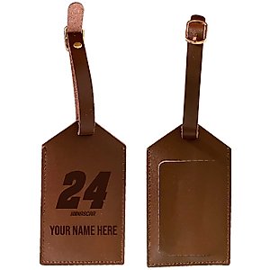 Personalized Customizable Nascar #24 William Byron Leather Luggage Tag Engraved with Custom Name