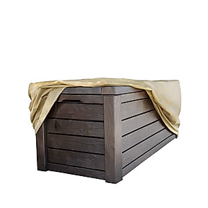 Sturdy Covers Deck Box Defender Cover - All-Season Outdoor Deck Box Cover (Black, Large)