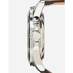 SEIKO Mens Analogue Kinetic Watch with Leather Strap SKA791P1