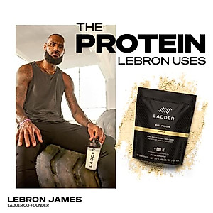 LADDER Grass-Fed Whey Protein Powder, 26g Protein for Muscle Gain, 7g BCAAs, 14g EAAs, 2 Billion CFU Probiotics, No Artificial Sweeteners, NSF Certified Supplements (Vanilla, 30 Serving Bag)