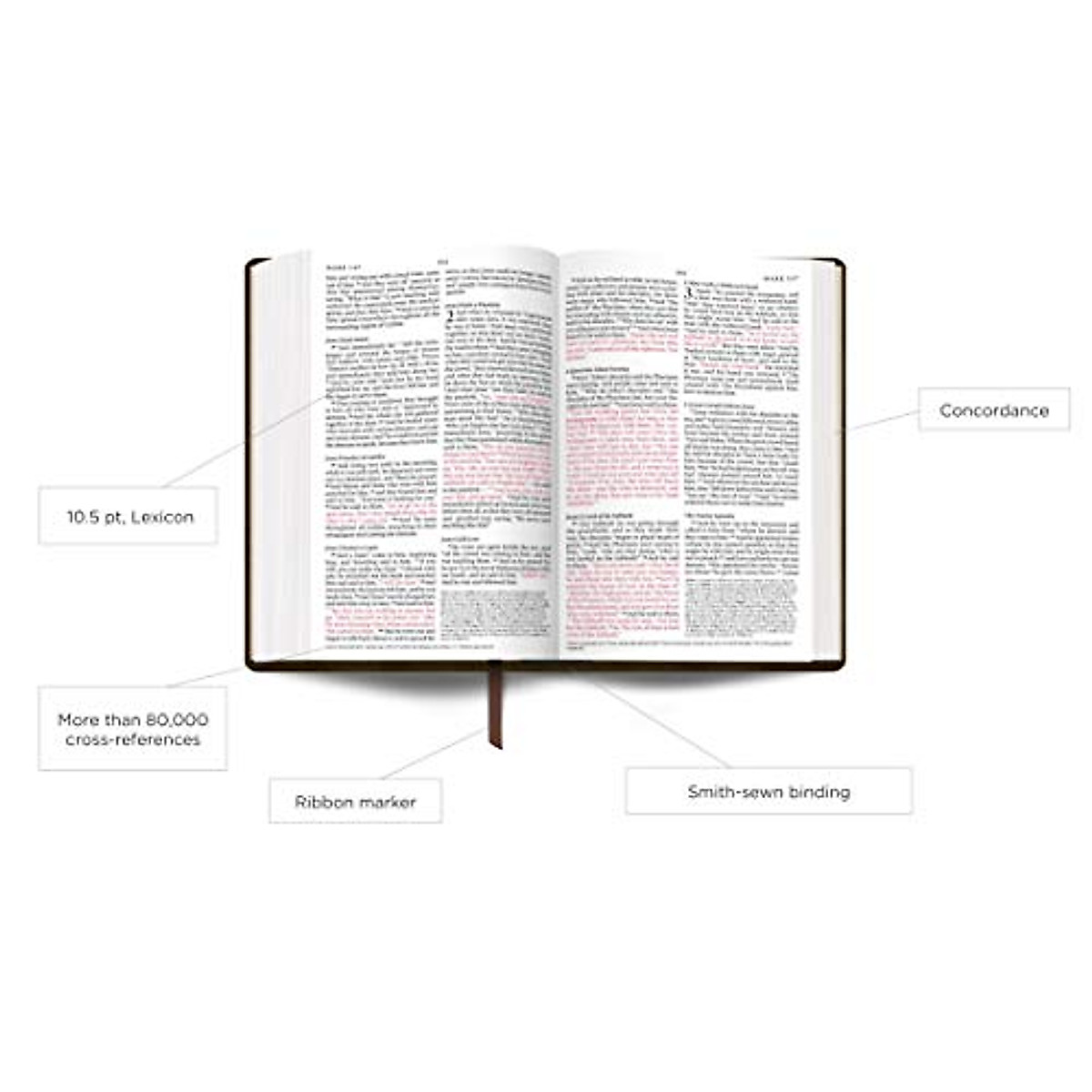 ESV Large Print Thinline Reference Bible (Brown)