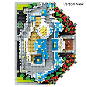 Fairyland Castle Building Blocks Set (5297Pcs) European Architecture Model Educational Toys Micro Bricks for Kids Adults