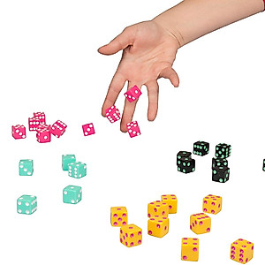 TENZI Dice Party Game Bundle with 77 Ways to Play A Fun, Fast Frenzy for The Whole Family - 4 Sets of 10 Colored Dice with Storage Tube - Colors May Vary