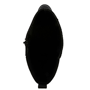 LONDON FOG Girls Brooke Knee High Fashion Boot Zip Up Boot With Fashion Buckle Black 5