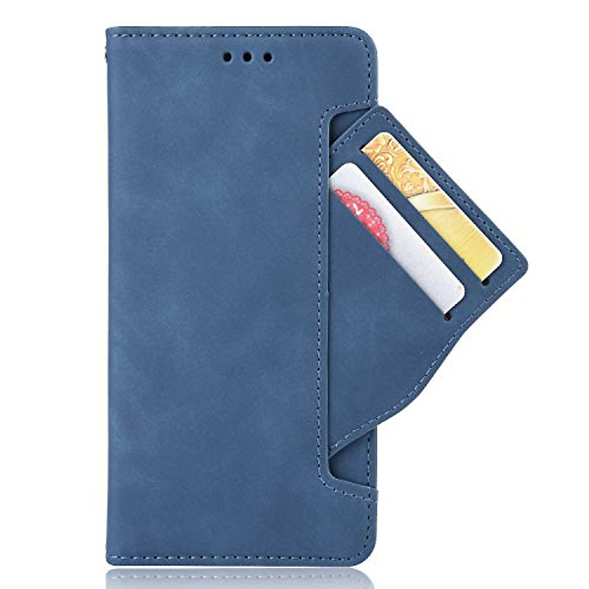 Snow Color COBYU020797 Case for Oppo A5S/A7 Leather Flip Case for Bumper Protective Magnetic Card Slot for Oppo A5S (AX5S) / A7 (AX7) - Blue