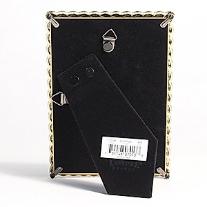 Lawrence Frames Rope Design Metal Frame, 4x6, Gold