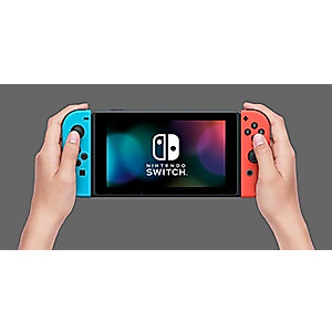 Nintendo Switch with Neon Blue and Neon Red Joy‑Con