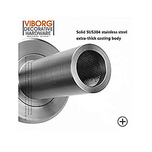 VIBORG Deluxe Solid Sus304 Stainless Steel Extra-Thick Casting Heavy Duty Adjustable Powerful Floor or Wall Mount Mounted Magnetic Doorstops Door Stopper Door Stop (1)