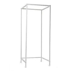 Don't Look at Me - Portable Changing Room Divider - White Frame with White Fabric and Casters