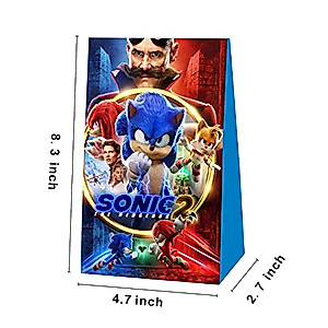YUZHANGTONG 2022 Movie Party Gift Bags for Various Themed Birthday Party Supplies, Decorations Bags Candy Bags Gift Bags (12pcs Sonic)