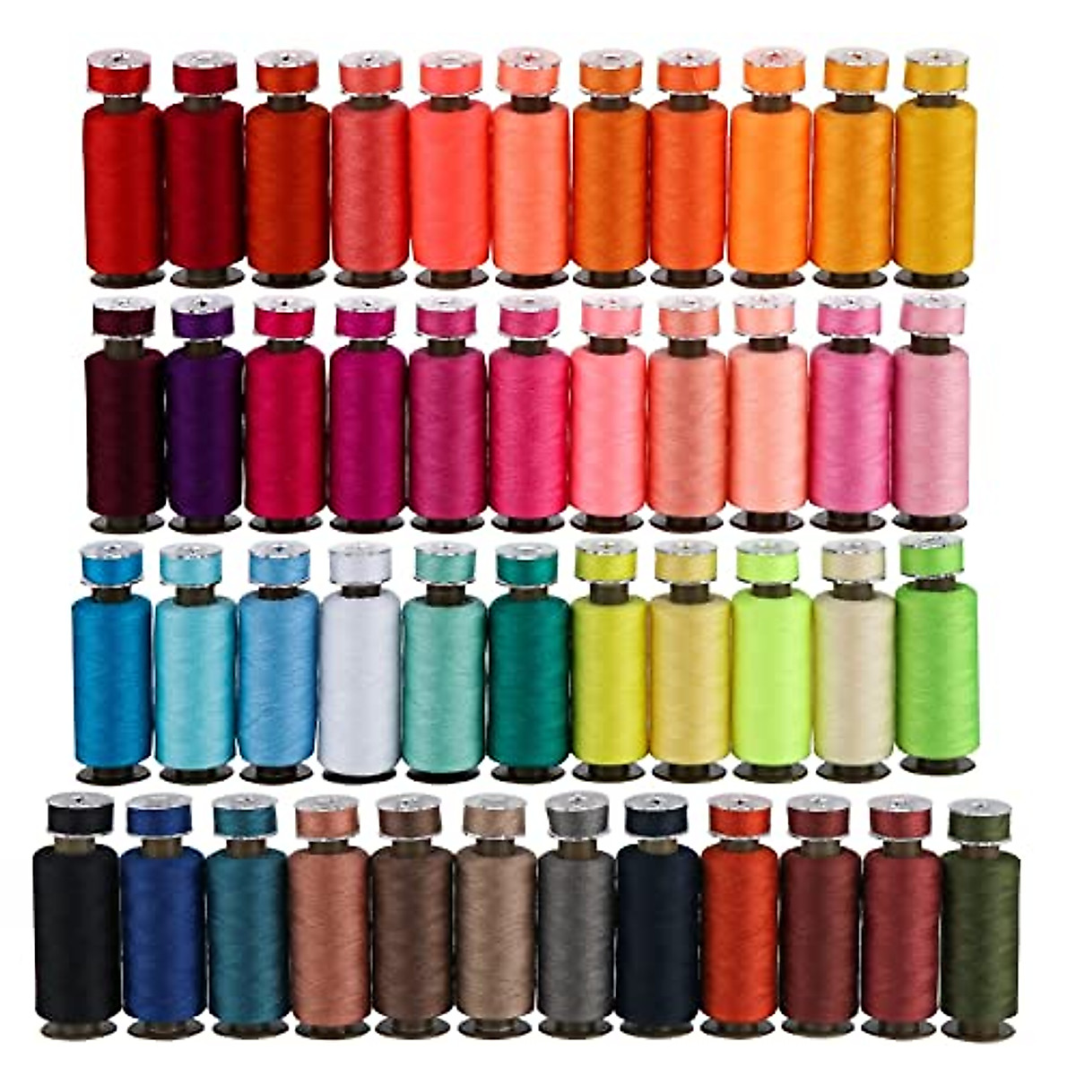 ilauke 95Pcs Bobbins Sewing Thread Kits, 400 Yards per Sewing Thread Polyester Spools with Case 45 Colors Sewing Supplies, Prewound Bobbin for Brother Singer Janome Hand & Machine Sewing