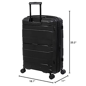 it luggage Momentous 25" Hardside Checked 8 Wheel Expandable Spinner, Black