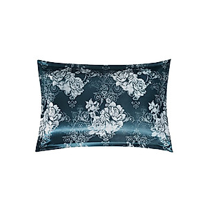 Megsv Luxury Jacquard Soft Bedding Set,Duvet Cover with Pillowcases NO Comforter (Twin, Green)