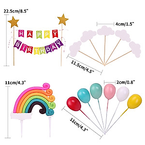 Rainbow Cake Topper Set for Kids' Birthdays & Baby Showers