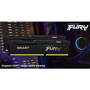 Kingston Fury Desktop PC Memory DDR3 1866MHz 8GB x 2 Kingston Fury Beast CL10 KF318C10BBK2/16