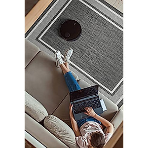 Adiva Rugs Outdoor Indoor Area Rug, Weather Resistant, Easy to Clean, Stain Resistant Floor Mat for Dining Room, Backyard, Deck, Patio (Pebble Weiss, 5'3" x 7')