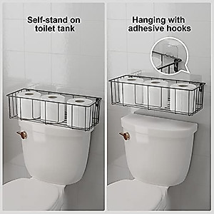 Richer House Floating Shelves with Wire Basket, Rustic Wall Shelves with Removable Towel Bar, Black Bathroom Shelves for Wall Decor, Kitchen, Living Room, Bedroom