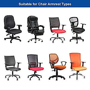 NeColorLife Office Chair Arm Covers Removable Chair Armrest Covers Stretch Desk Chair Arm Cover Washable Computer Chair Arm Covers Protectors for Office Chairs (Black,2Pcs/Set)