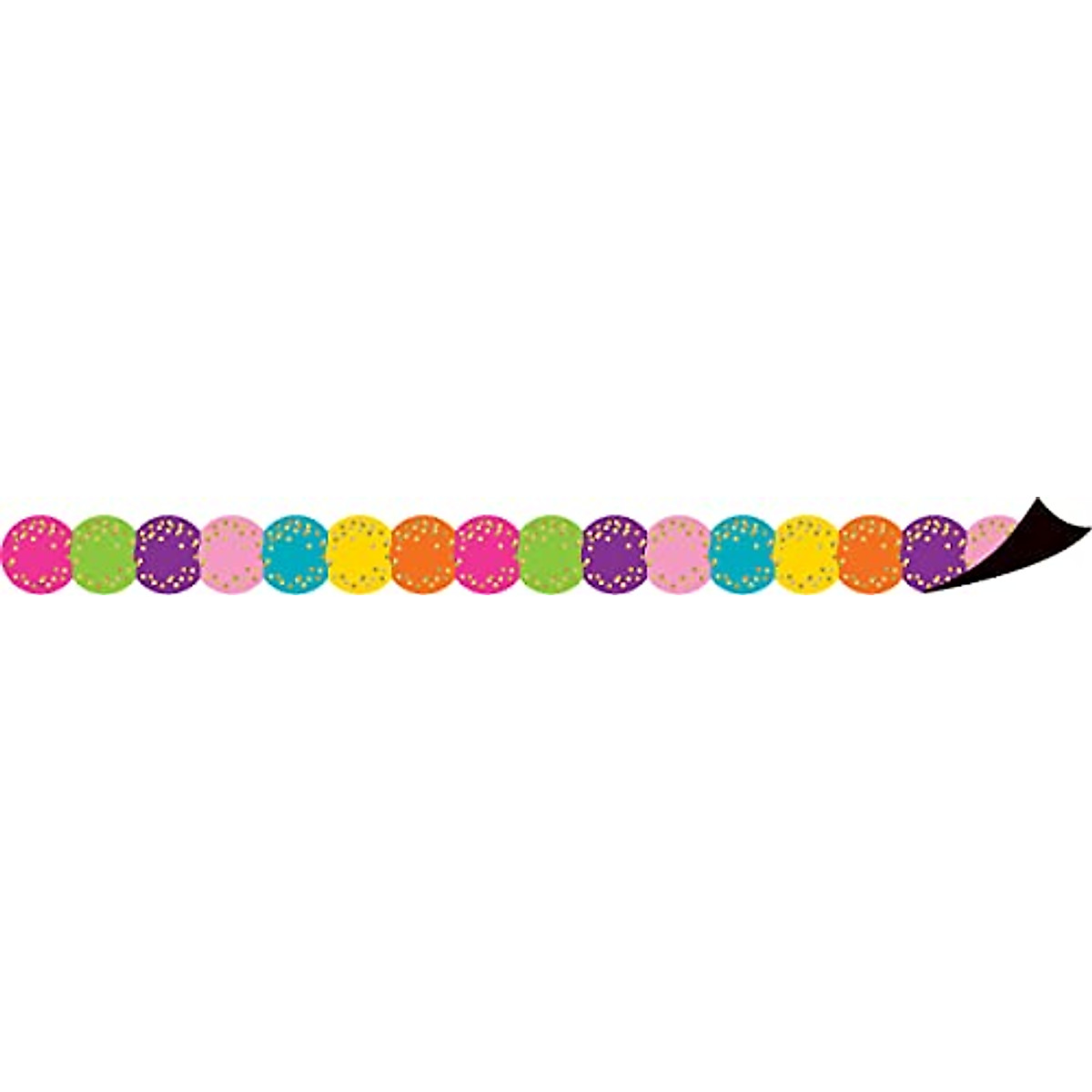 Teacher Created Resources Confetti Circles Die-Cut Magnetic Border 24 x 1.5 inch