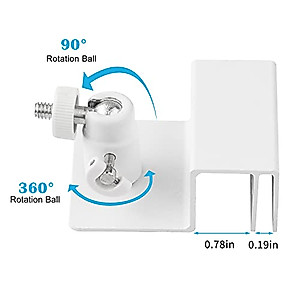 Weatherproof Gutter Mount for Google Nest Cam (Battery), Adjustable Aluminum Alloy Mount Bracket with No Drilling (2 Pack, White)