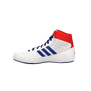 Adidas HVC Wrestling Shoe, White/Blue/Red, 2 US Unisex Little Kid