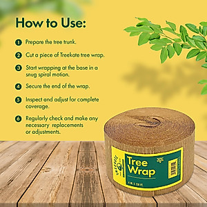 Treekote Brown Paper Tree Wrap - 4" x 150' Commercial Outdoor Use