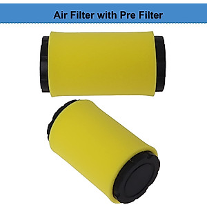 793569 Air Filter for Compatible with B-S GY21055 𝐒 𝐈𝐧𝐭𝐞𝐤 𝐒𝐞𝐫𝐢𝐞𝐬 with Pre Filter 793685 MIU11511 12673 Lawn Mower Air Filter (Pack of 6)