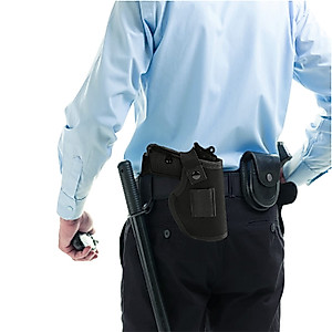 2 Pack Gun Holsters for Concealed Carry, Universal Inside Outside Waistband Holster w/ Magazine Pouch, IWB Belt Holster for Right & Left Hand, Fits Subcompact Compact Full Size Pistols