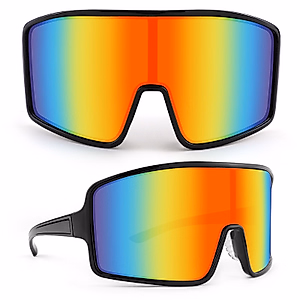Karsaer Vision Sports Cycling Sunglasses Rave Visor Outdoor Baseball Softball Glasses 80s Shades Women Men