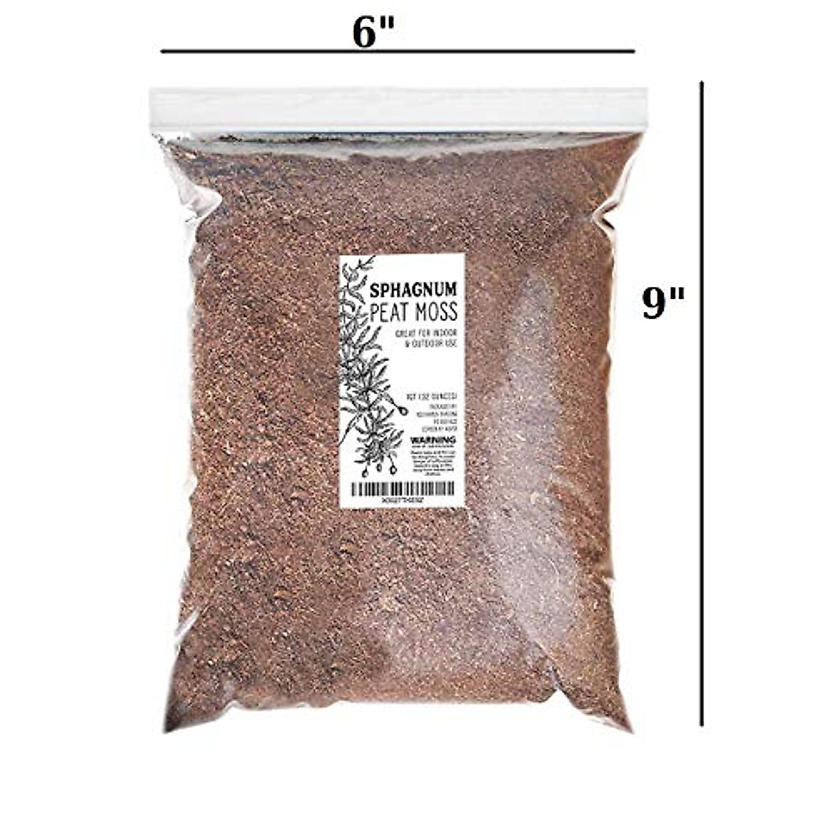 Natural Sphagnum Peat Moss (1 Quart), Gardening Soil additive and Carnivorous Plant Soil Media