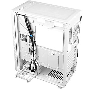 Antec NX410 ATX Mid-Tower Case, Tempered Glass Side Panel, Full Side View, Pre-Installed 2 x 140mm in Front & 1 x 120 mm ARGB Fans in Rear (White) (9734088000)