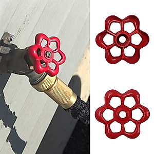 VIDABTE Metal Outside Faucet Hose Bibb Round Wheel Handle, Outdoor Faucet Handles Compatible with LASCO 01-5105, water spigot handle Fits Most 3/8 Shaft Sillcock Valve Stems (16 Point Broach )