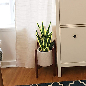 Beebel Artificial Snake Plant 22" Fake Sansevieria Potted Plants Plastic Greenery Perfect Faux Agave Plant for Home Garden Office Store Decoration