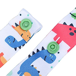 Cup Strap, 2.5cm Width Baby Feeding Bottle Cup Adjustable Strap Holder Stroller Toy Sippy Leash Tether Adjustable Bottle Cup Strap Toddler Drink Baby Bottles Holders(Dinosaur)