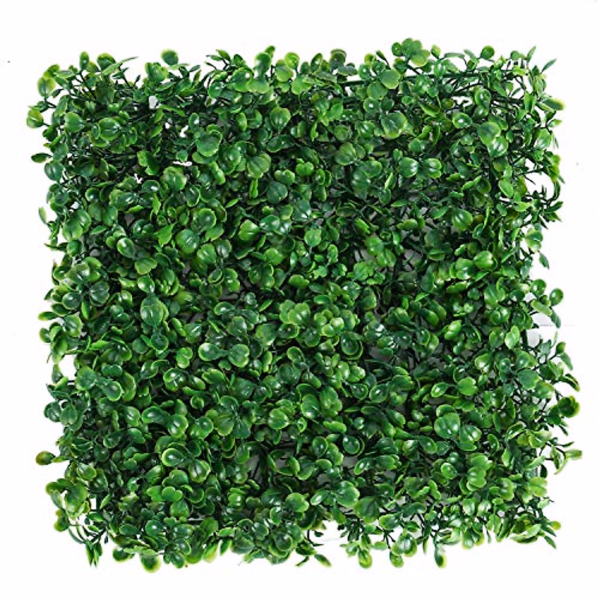 YaeMarine 12-Pack 10"x10" Artificial Boxwood Hedge Mat with Cable Ties UV Privacy Fence Screen Greenery Panel Outdoor Decor,Garden,Pawn (12)
