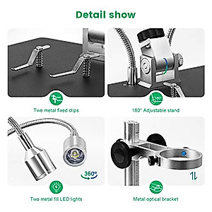 Andonstar AD208 Coin Microscope with 8.5 Inch Screen 260X LCD Lab Handheld USB Digital Microscopes for PCB Repair Soldering Coin Inspection