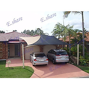 E.share 40% Black Shade Cloth Taped Edge with Grommets UV 10ft X 20ft