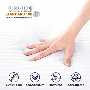 subrtex 5 Inch Queen Gel Memory Foam Mattress with Removable Soft Cover, Body Support Pressure Relieving Mattress, CertiPUR-US Certified, Bed in A Box(5 Inch, Queen)
