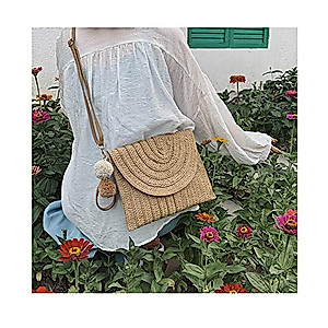 NociHah Straw Clutch Purses for Women Envelope Woven Clutch Handbags Summer Shoulder Bags
