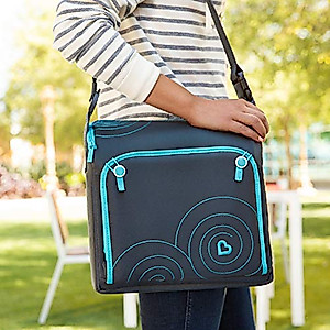 Munchkin® Brica® Go Boost™ Toddler Booster Seat for Dining Table, Great for Travel, Blue/Grey