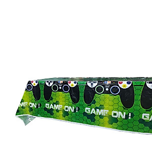 Video Games Party Tableware Supplies Set Including 20 pcs Plates, Table Cover and 20 pcs Napkins, Video Games Theme Party Baby Shower Birthday Decorations