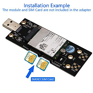 SUPERPLUS NGFF(M.2) to USB 3.0 Adapter with Dual Nano SIM Card Slot for 3G/4G/5G Module
