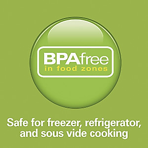 Hamilton Beach Easy-Fill 32 Count One Quart Vacuum Sealer Storage Bags for Food, BPA Free, 12” x 8”, Meal Prep and Sous Vide