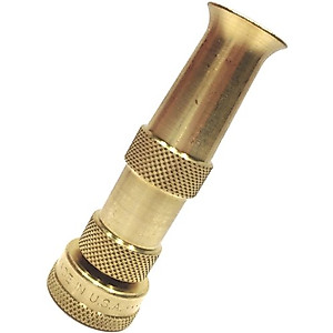 Hose Nozzle High Pressure for Car or Garden - Made in USA - Solid Brass - 2 Nozzle Set - Adjustable Water Sprayer from Spray to Jet - Heavy Duty - Fits Standard Hoses - with Gardening Secret E-Book