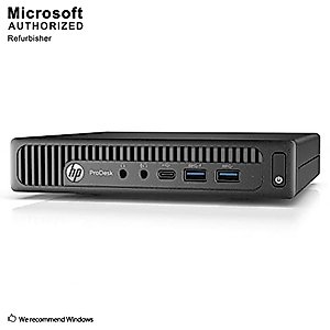 HP 600 G2 Micro Computer Mini Tower PC (Intel Quad Core i5-6500T, 16GB DDR4 RAM, 256GB SSD, Win 10 Pro (Renewed)