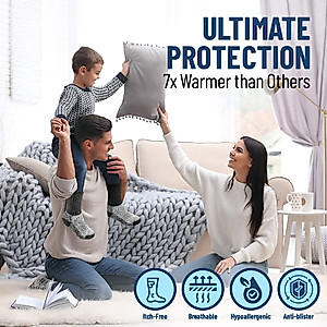 Debra Weitzner Kids Thermal Socks for Boys Girls Warm Winter Boot Socks 2 Pack Insulated Socks