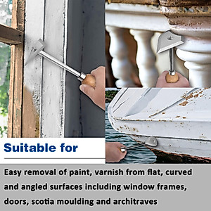 CHILI TOOLS 3PC. Stainless Steel Shave Hook Scraper Set With Wooden Handle, 8-3/4" Length, Made In Taiwan